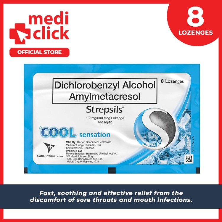 Strepsils Cool Sensation (8 Lozenges) - 1 SACHET | Shopee Philippines