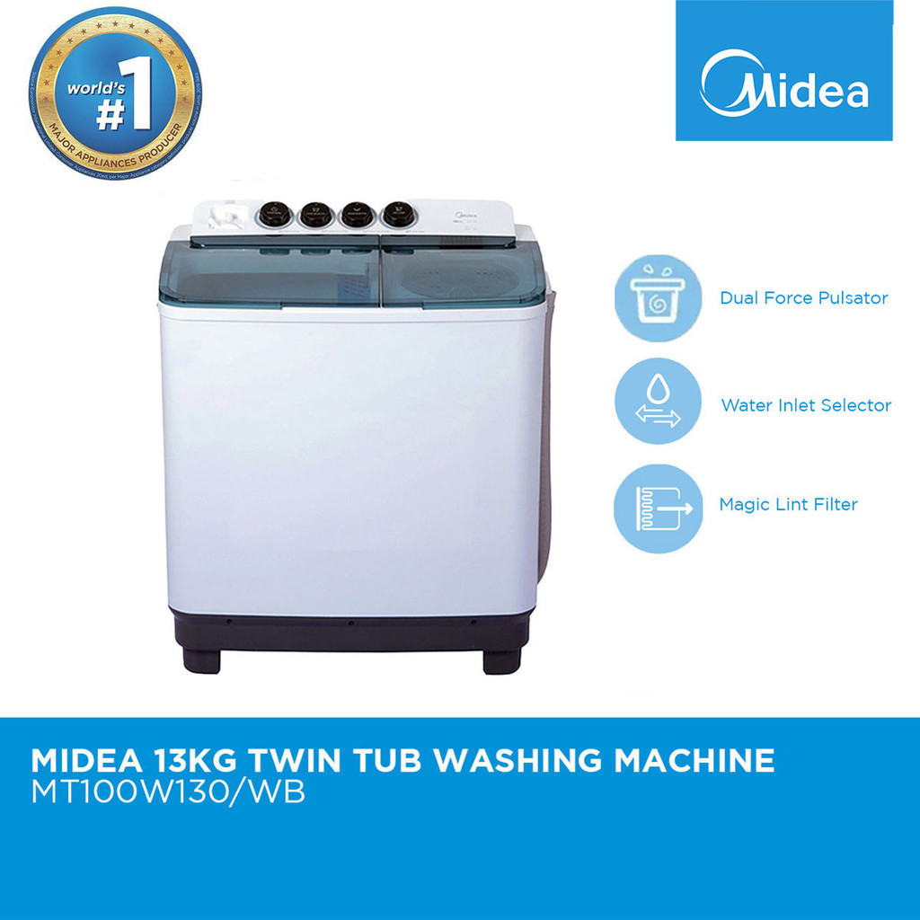 Midea 13kg Twin Tub Washing Machine | Shopee Philippines