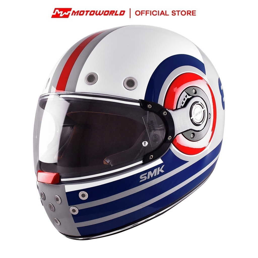 SMK RETRO MOTORCYCLE FULL FACE HELMET | Shopee Philippines