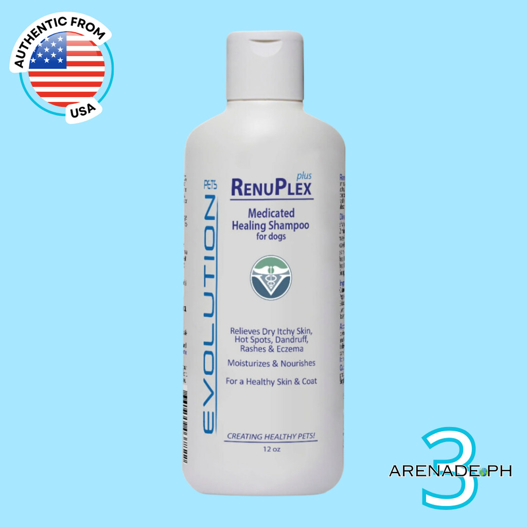 Evolution Pets RenuPlex Plus Medicated Healing Shampoo for Dogs Healthy ...