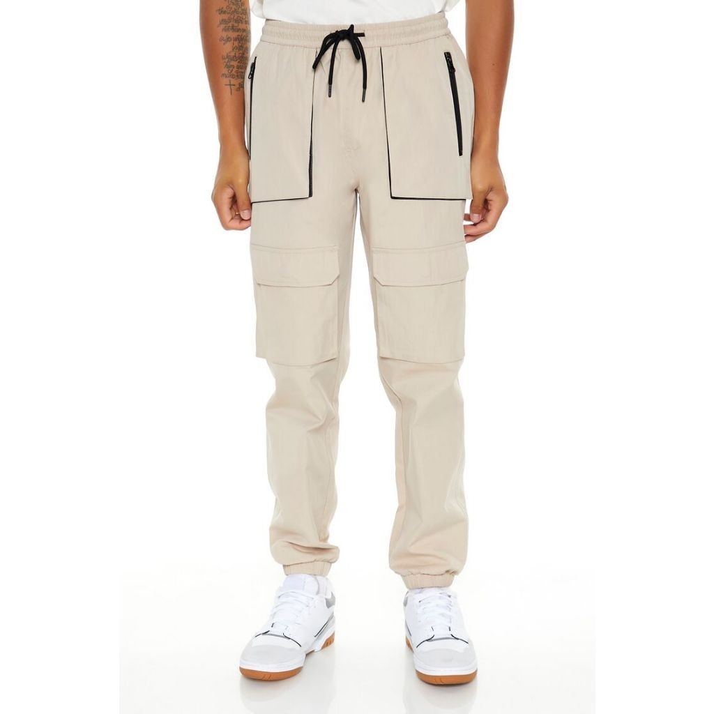 Forever 21 Men's Slim-Fit Drawstring Cargo Joggers | Shopee Philippines