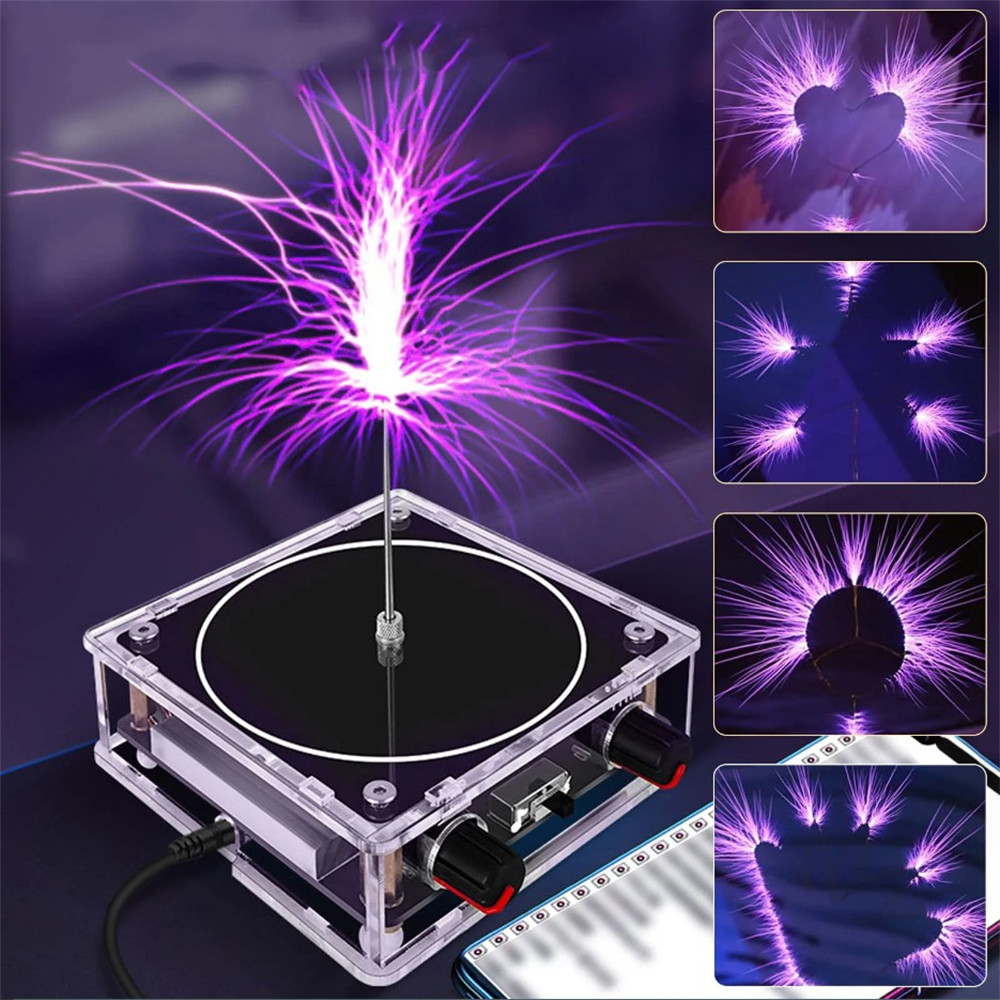 유Music Tesla Coil Music Box Artificial Lightning Arc Generator Desktop ...