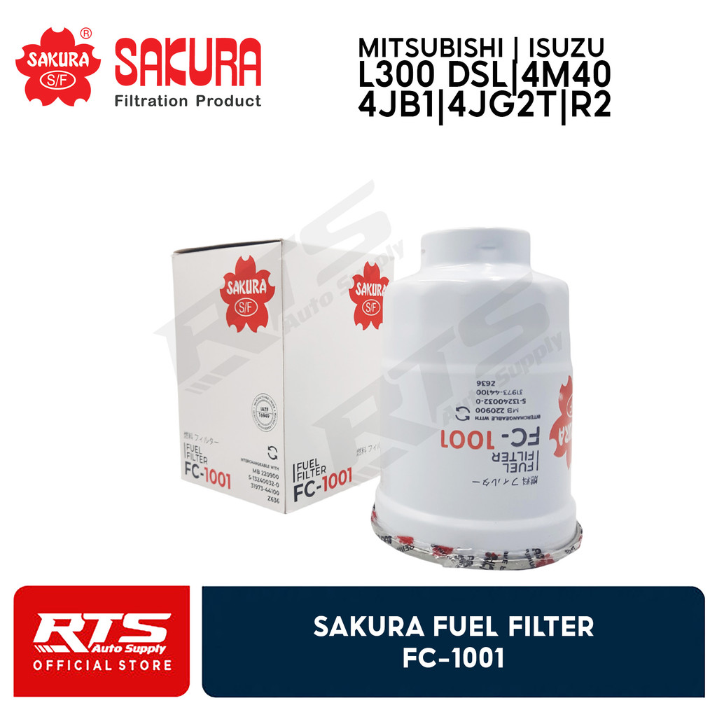 Sakura Fuel Filter for Mitsubishi L300 dsl/ 4M40/ Isuzu 4JB1/ 4JG2T/ R2 ...