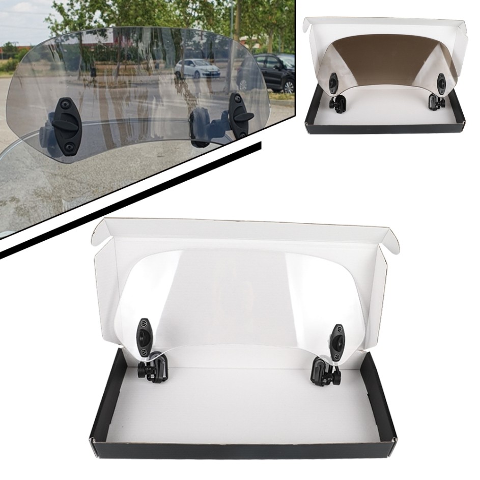 ☈Moto Risen Adjustable Wind Screen Extension Windshield Spoiler Air ...