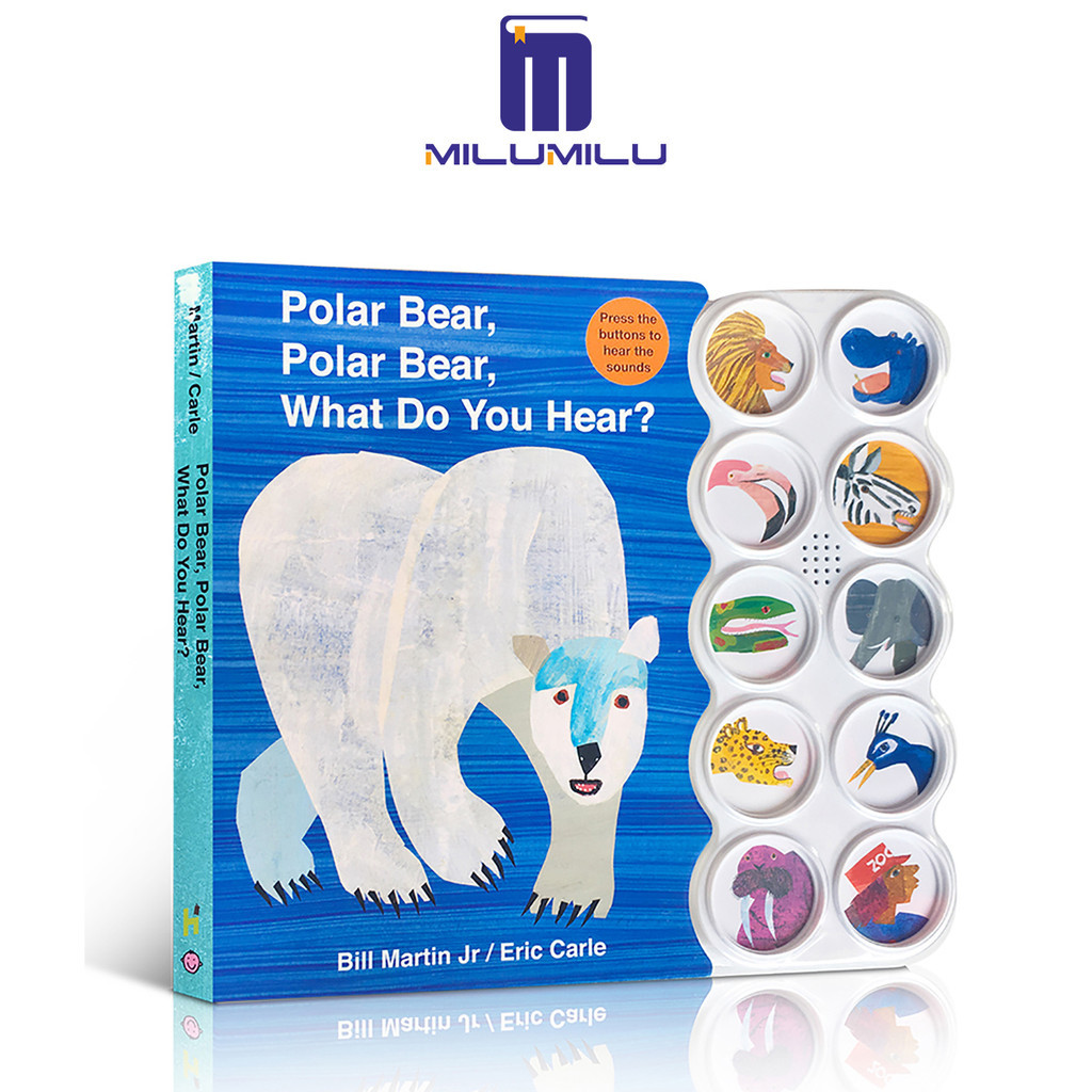 milu Picture Book Eric Carle :Polar Bear What Do You Hear? ？ Children's ...