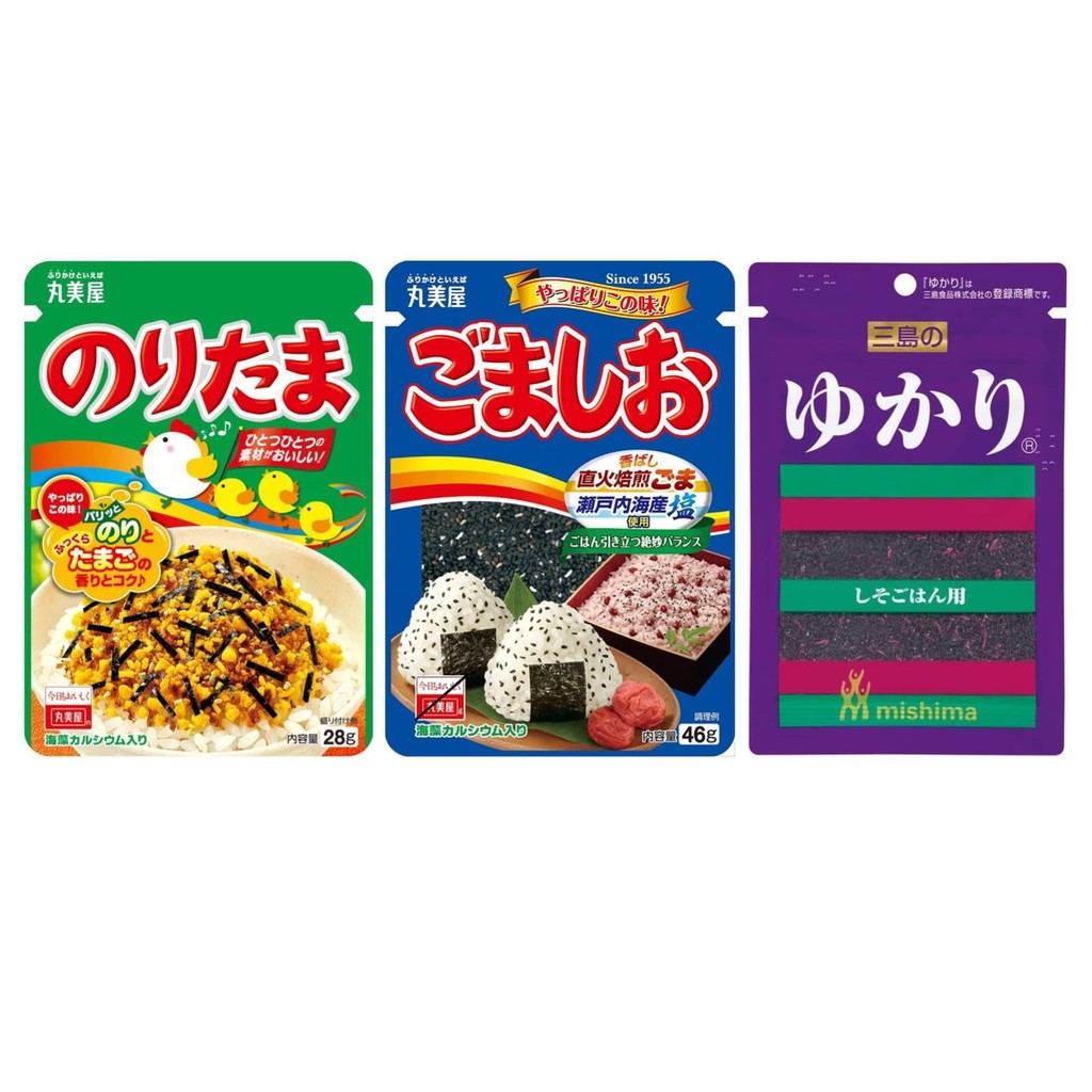 【Direct from Japan】 Trial popular 3 types of furikake set (Marumiya ...