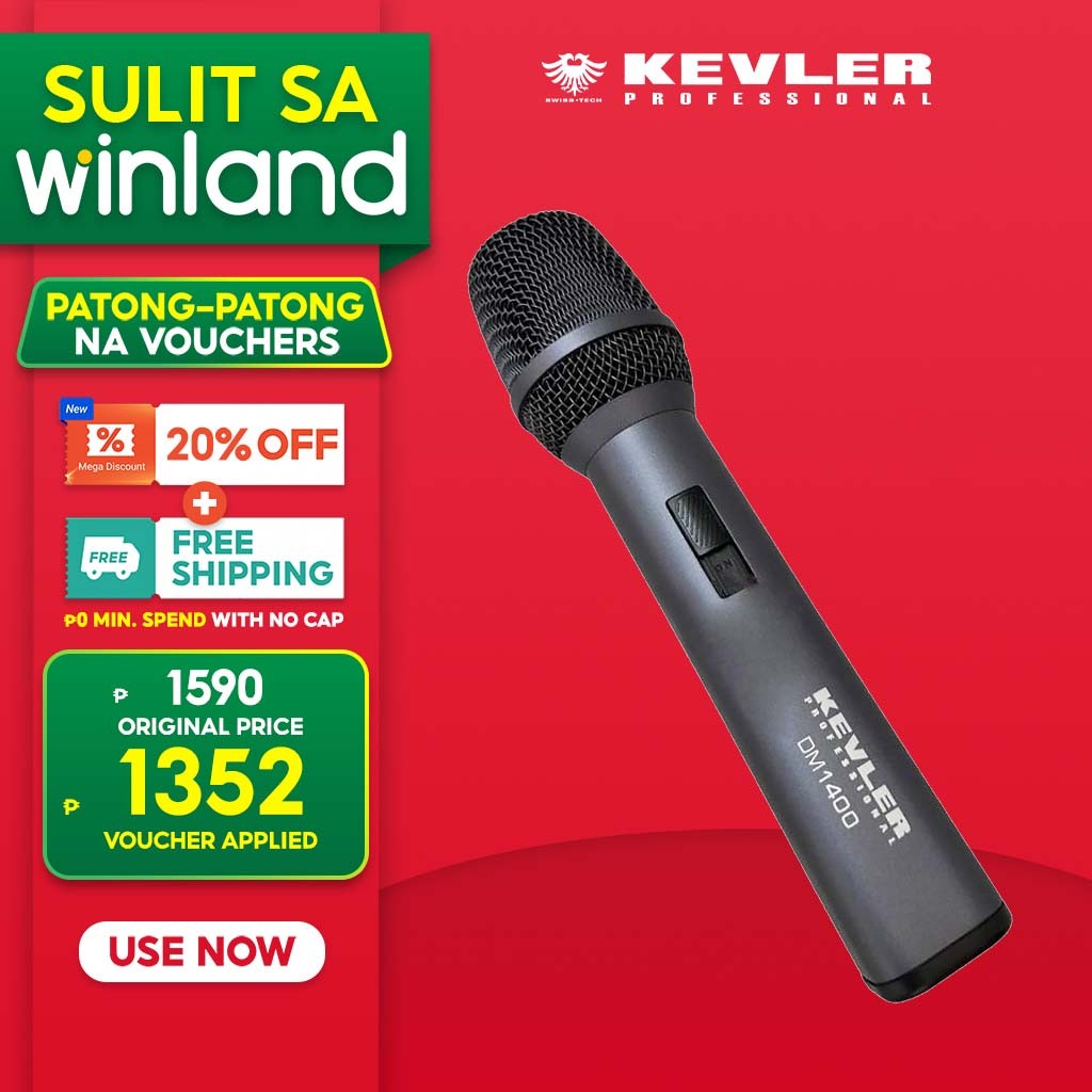 Kevler by Winland DM-1400 Super Cardioid Dynamic Microphone Magnetic ...