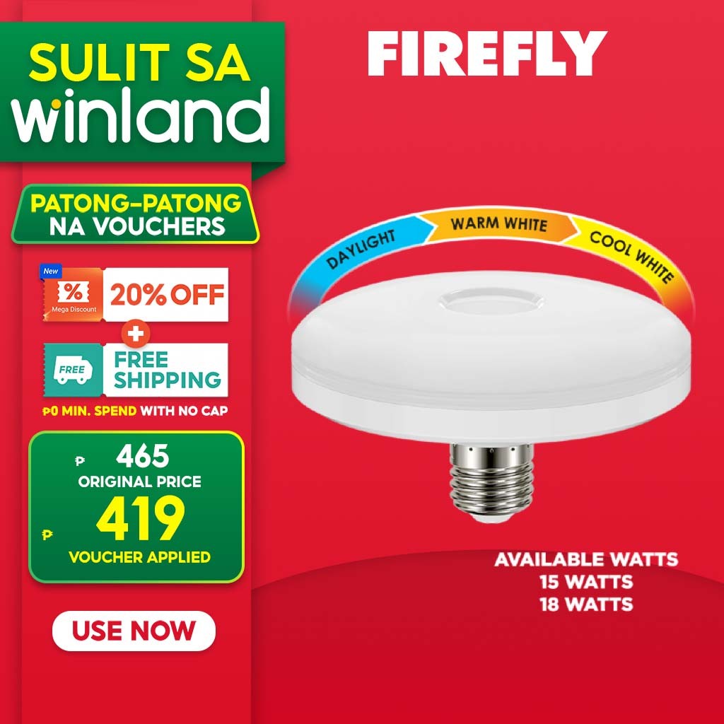 Firefly by Winland 3-Colors UFO LED Bulb Light Functional Basic Series ...
