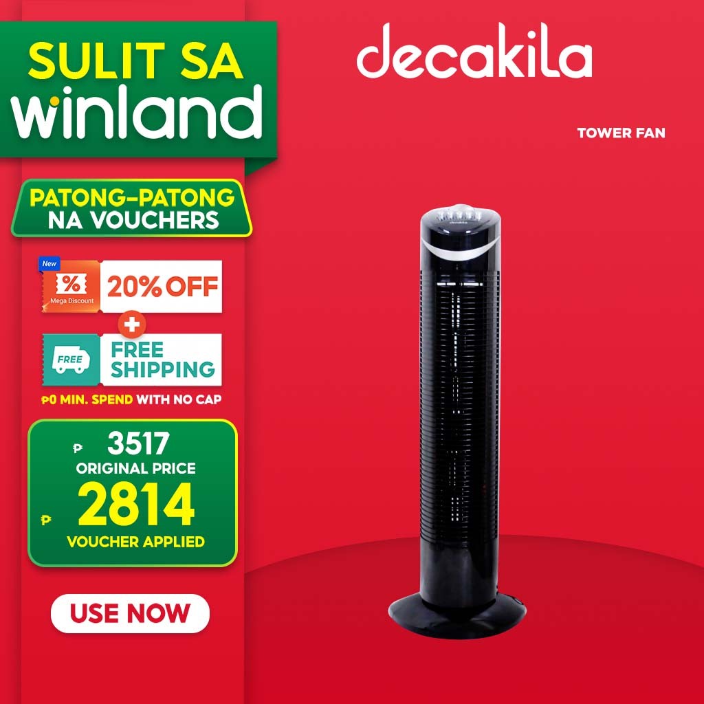 Decakila by Winland 3 Speed Electric Fan | Tower Fan 50W KEFC002B ...