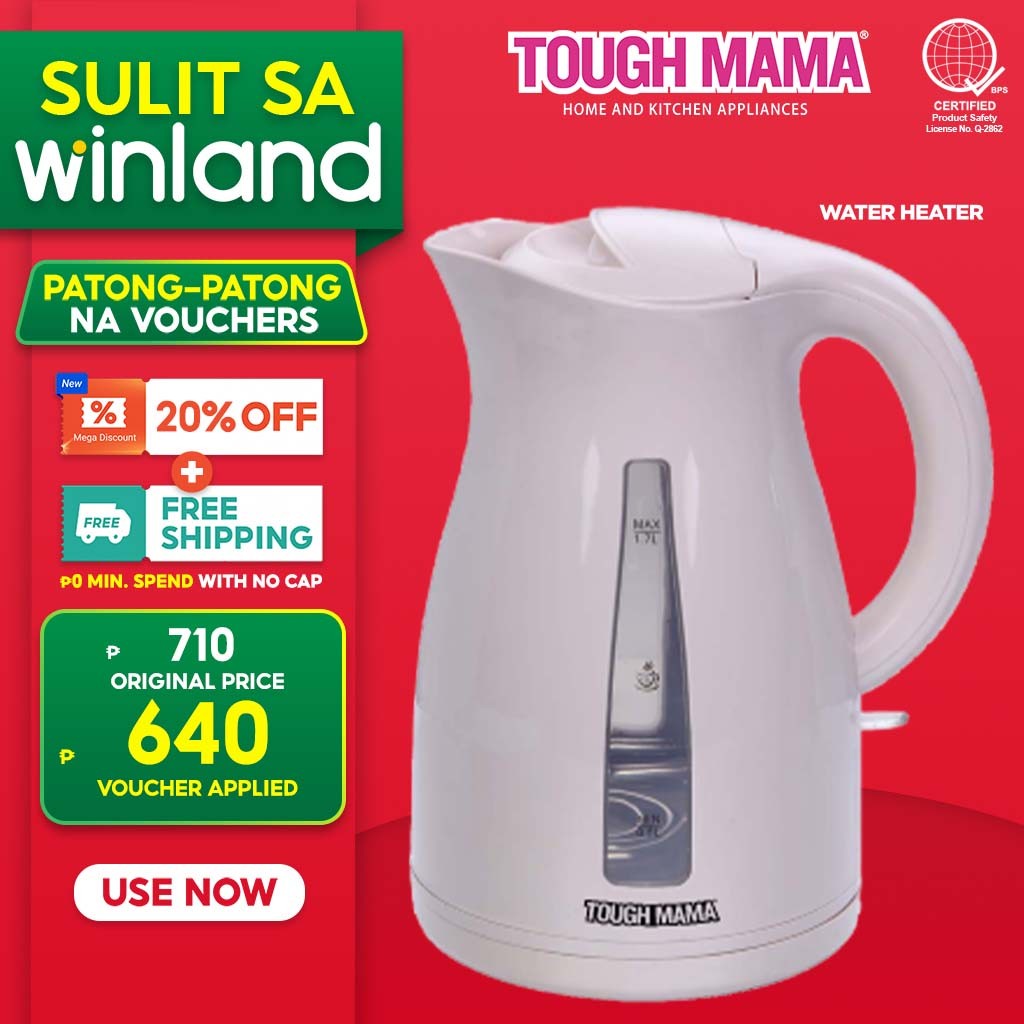 TOUGH MAMA 1.8L Electric Kettle Water Heater w/ Double Thermostat ...