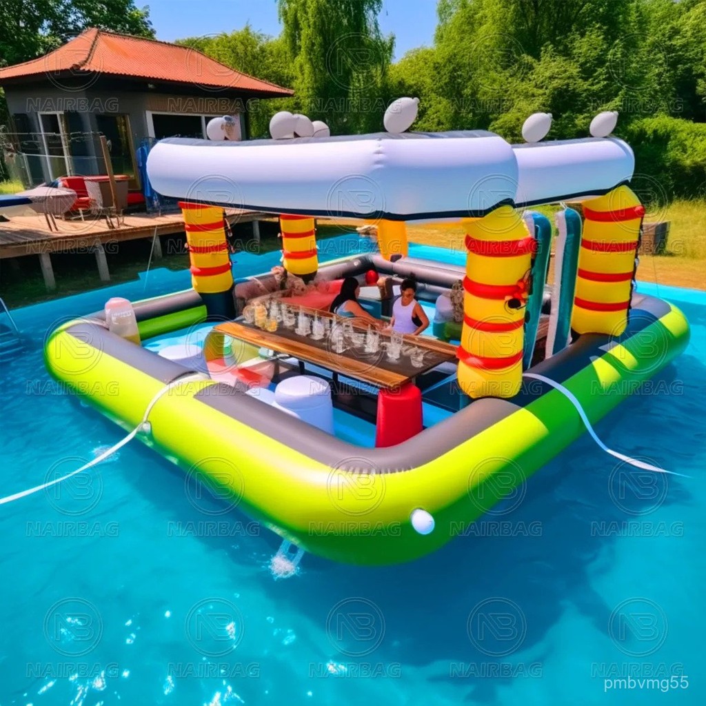 Outdoor Swimmg Pool Water Floating Inflatable Bar Event Party PVC Pub ...