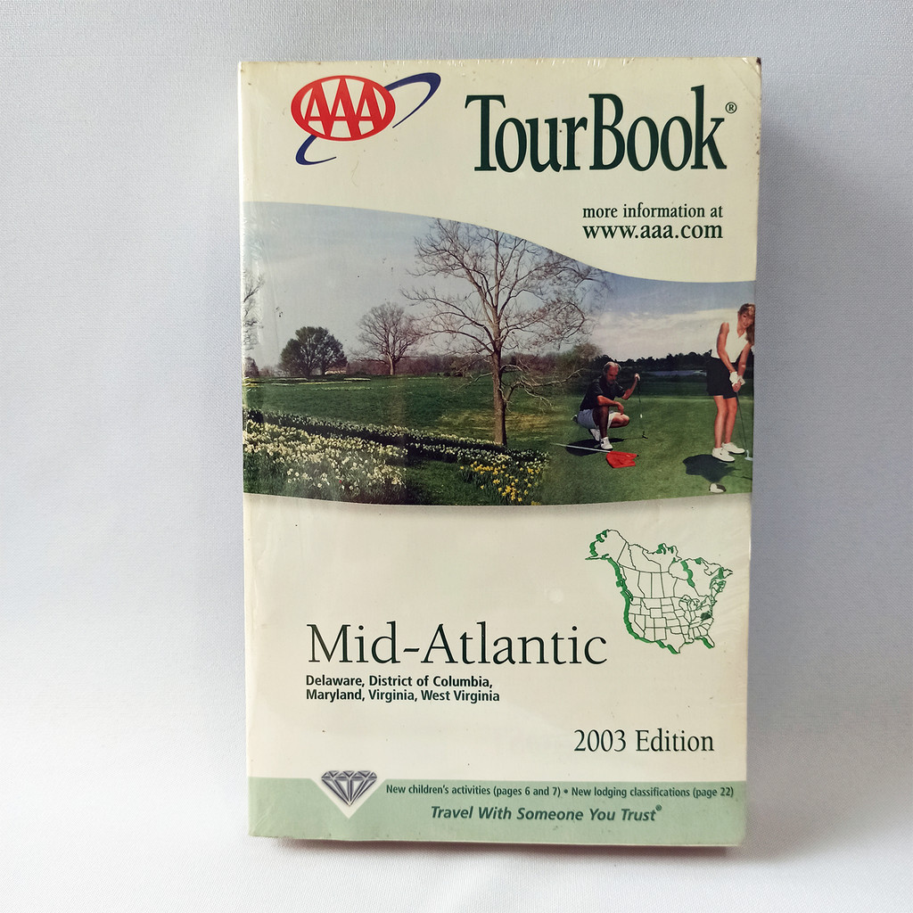AAA Tourbook Mid-Atlantic 2003 Edition - Food And Travel Book (Used ...