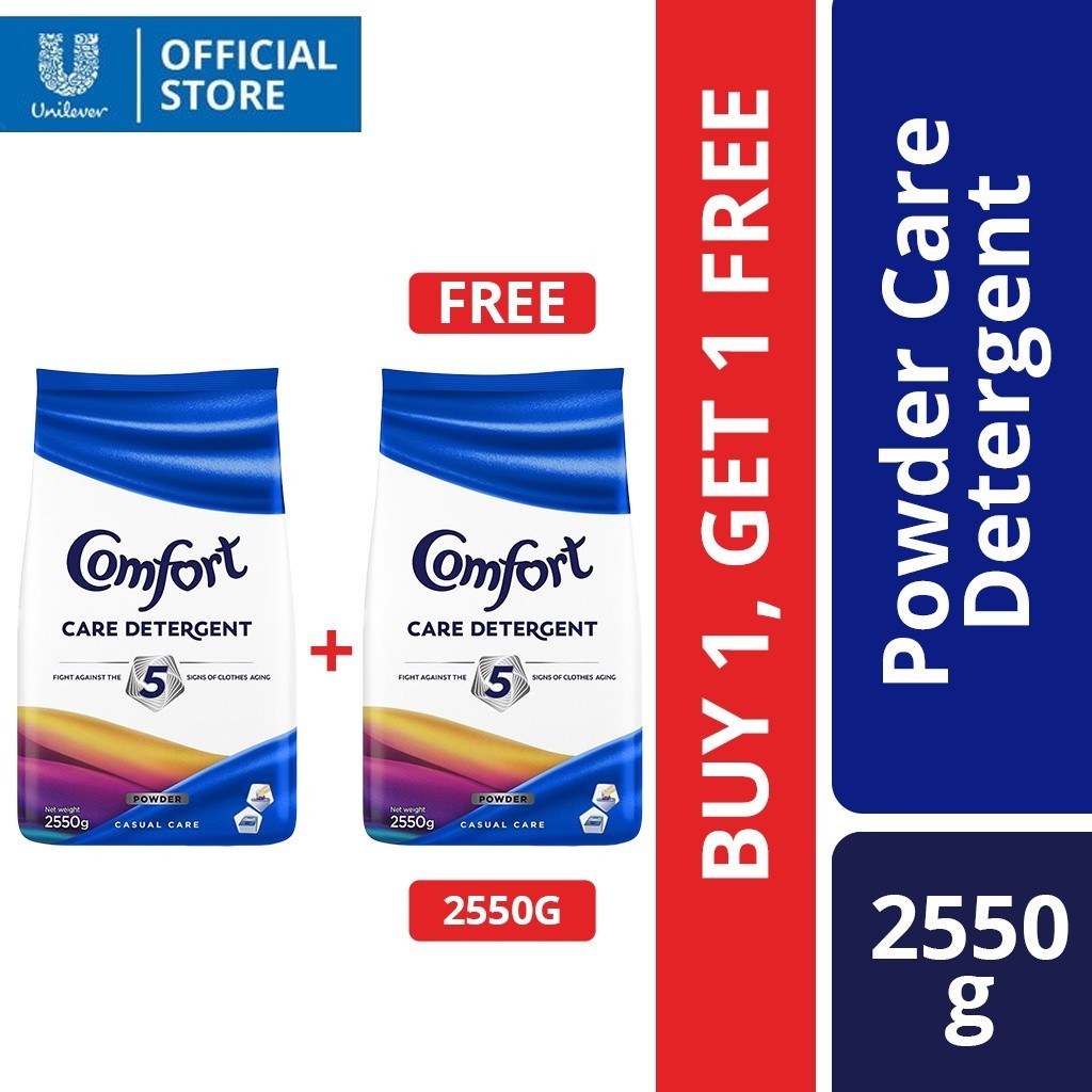 Comfort Powder Detergent Casual Care 2250G Pouch Buy 1 Take 1 Free ...