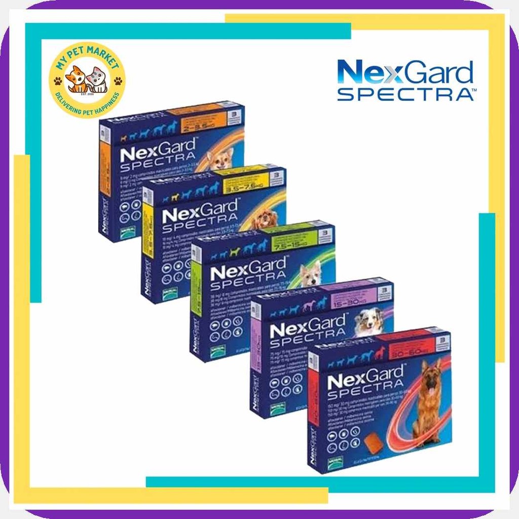 Nexgard[YM]Spectra%Gr?Anti~N*Tick~r*&~x*Flea~O*for~M*Dogs~T*Chewable 1 ...