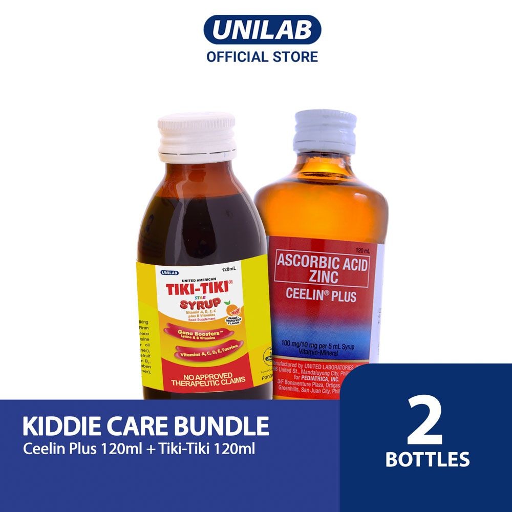 Kiddie Care Bundle: Ceelin Plus 120ml Syrup + Tiki-Tiki 120ml Syrup | Shopee Philippines