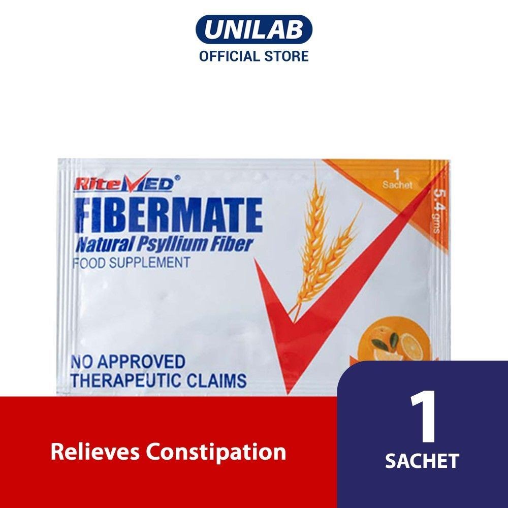 Unilab - RiteMED Fibermate Orange Flavor - Single Sachet(Relieves ...