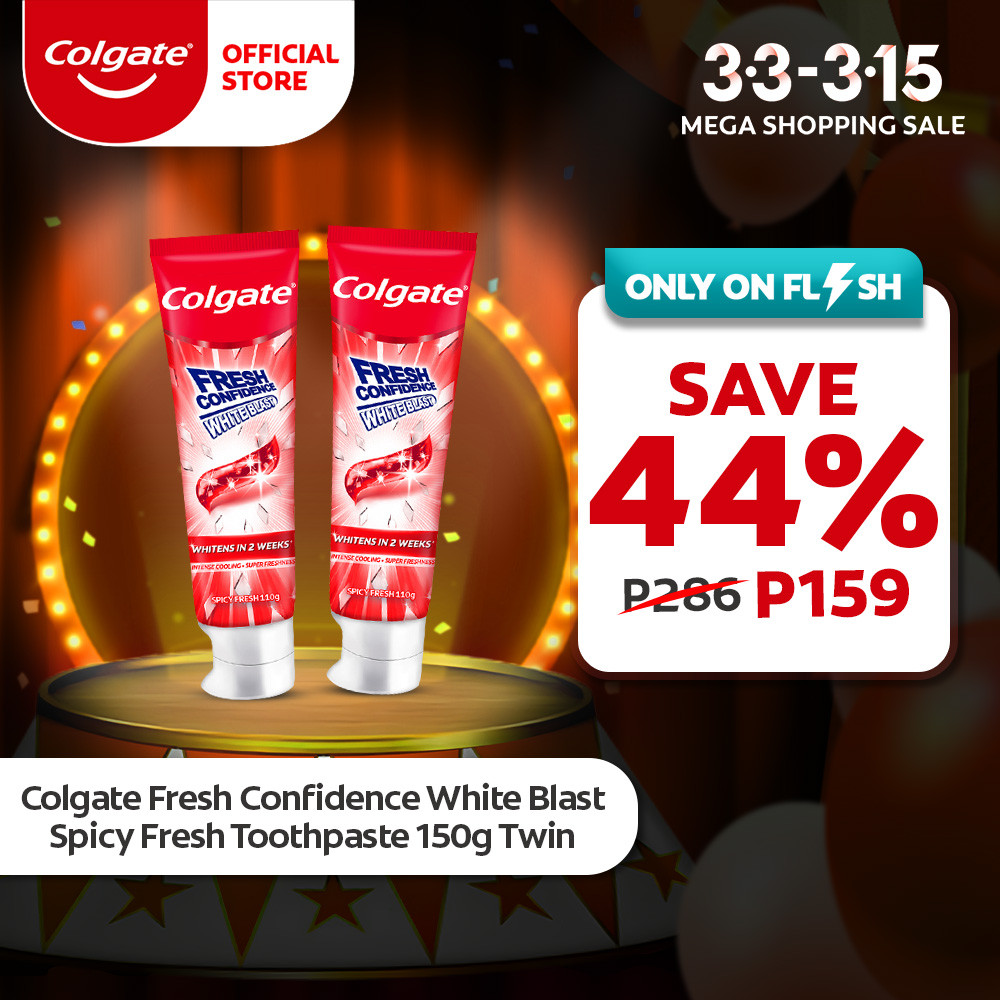 Colgate Fresh Confidence White Blast Whitening Toothpaste Spicy Fresh ...