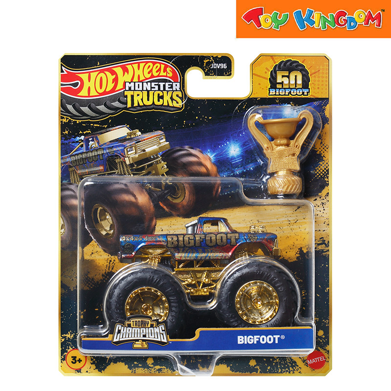 Hot Wheels Bigfoot Bigfoot 50Th Anniversary Monster Trucks 1:64 Trophy ...