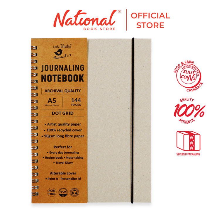Little Birdie Customizable Journal Notebook Dotted/Grid A5 144 Pages ...