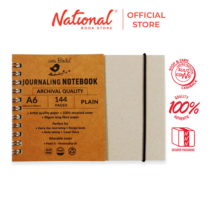Little Birdie Customizable Journal Notebook Plain A6 144 Pages 90gsm ...