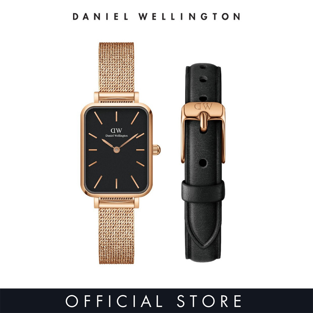 Daniel Wellington Gift Set - Quadro 20x26mm Pressed Melrose Rose gold ...