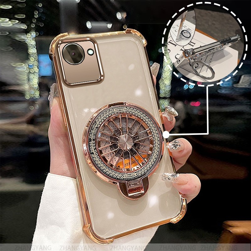 Case For Realme C30 C30s Four corner anti drop electroplated phone case ...