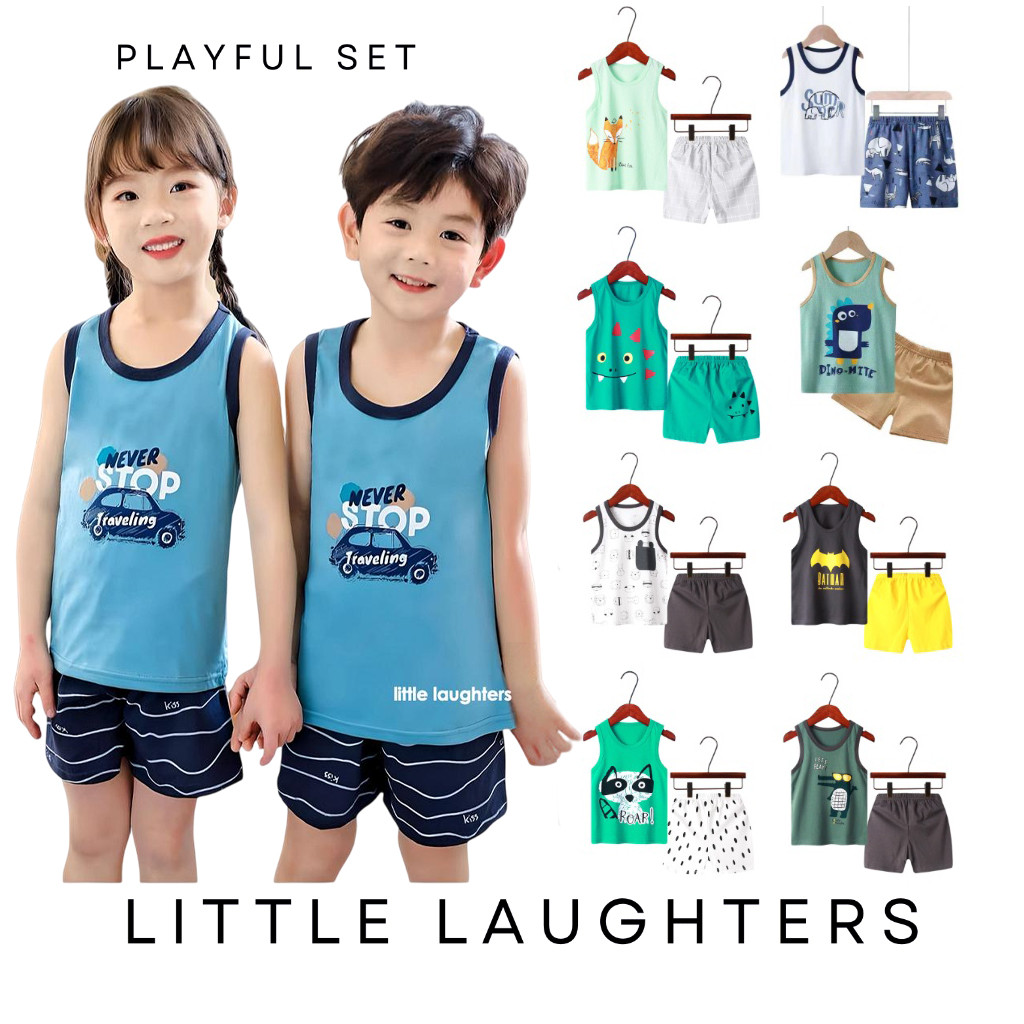 (0-4Y) Boy Clothes Corp Terno for Kids Boys Fashion Sando Shorts Set Summer Tshirt 555 | Shopee ...