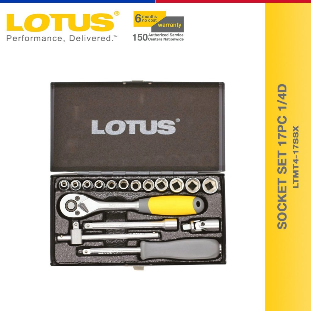 Lotus Socket Set 17PC 1/4D LTMT4-17SSX -Ratchets & Sockets | Shopee ...