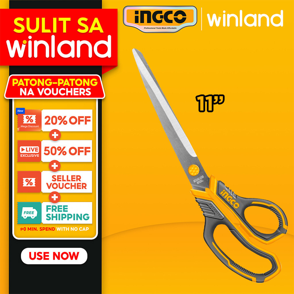 Ingco by Winland 11inches Stainless Steel Multi Purpose Scissors ...