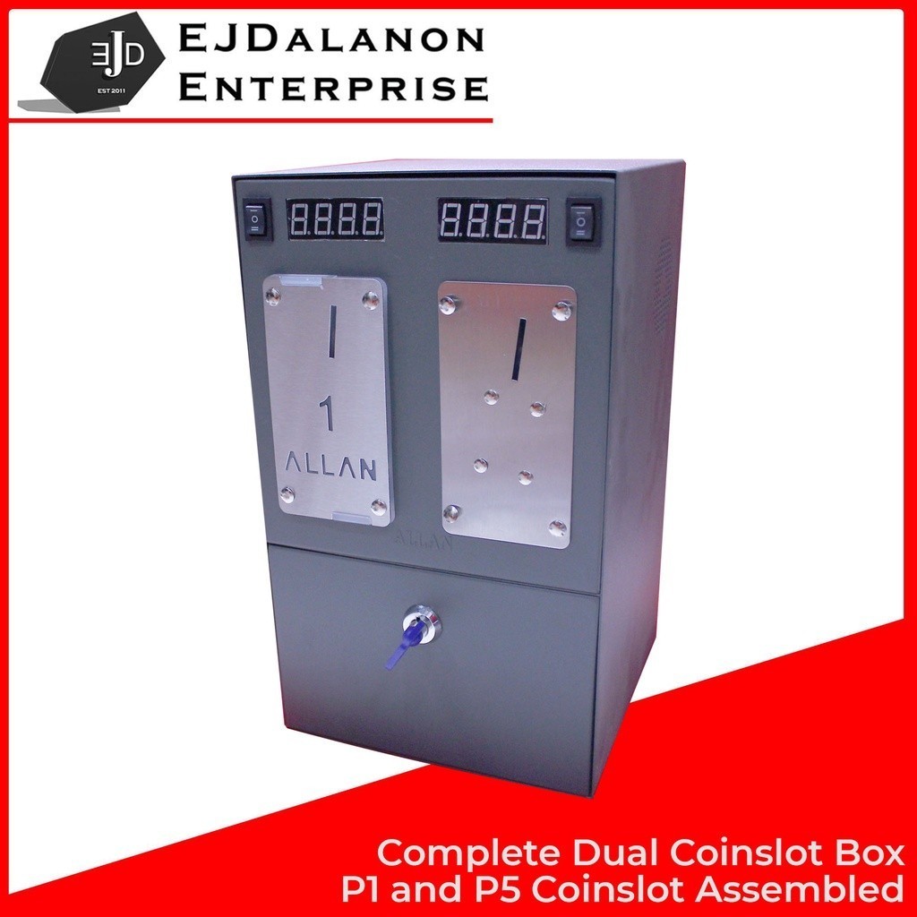 Complete Pisonet P1 & P5 Coin Slot Box Dual Metal | Shopee Philippines