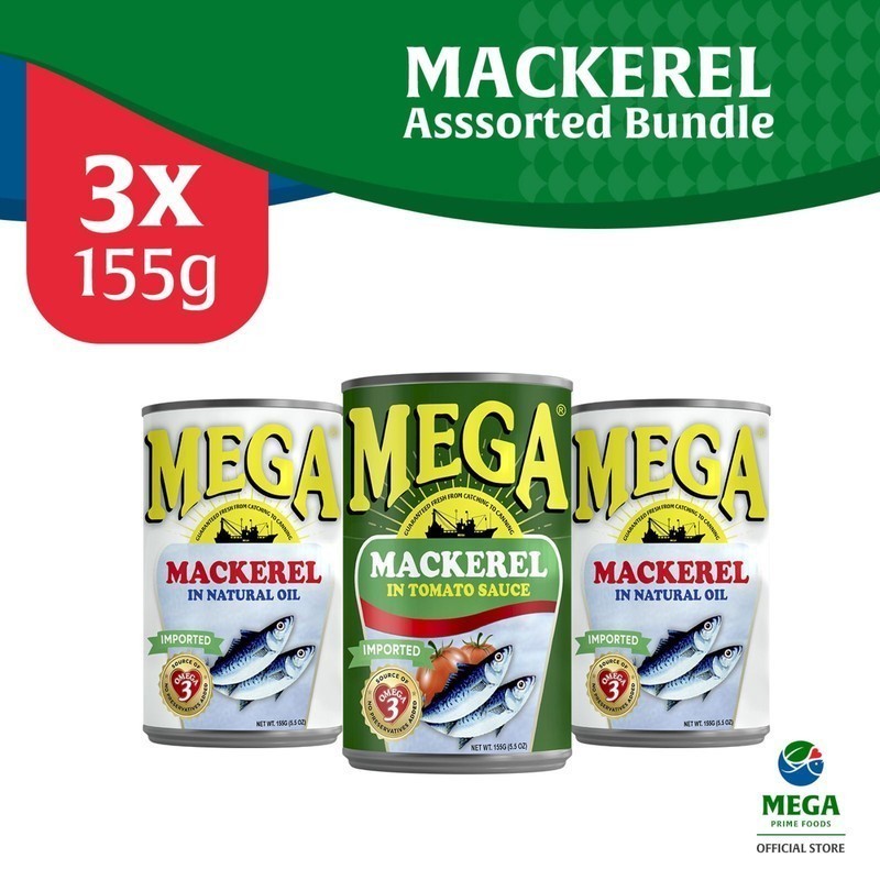 MEGA Mackerel Tomato Sauce Variety Pack 155g | Shopee Philippines