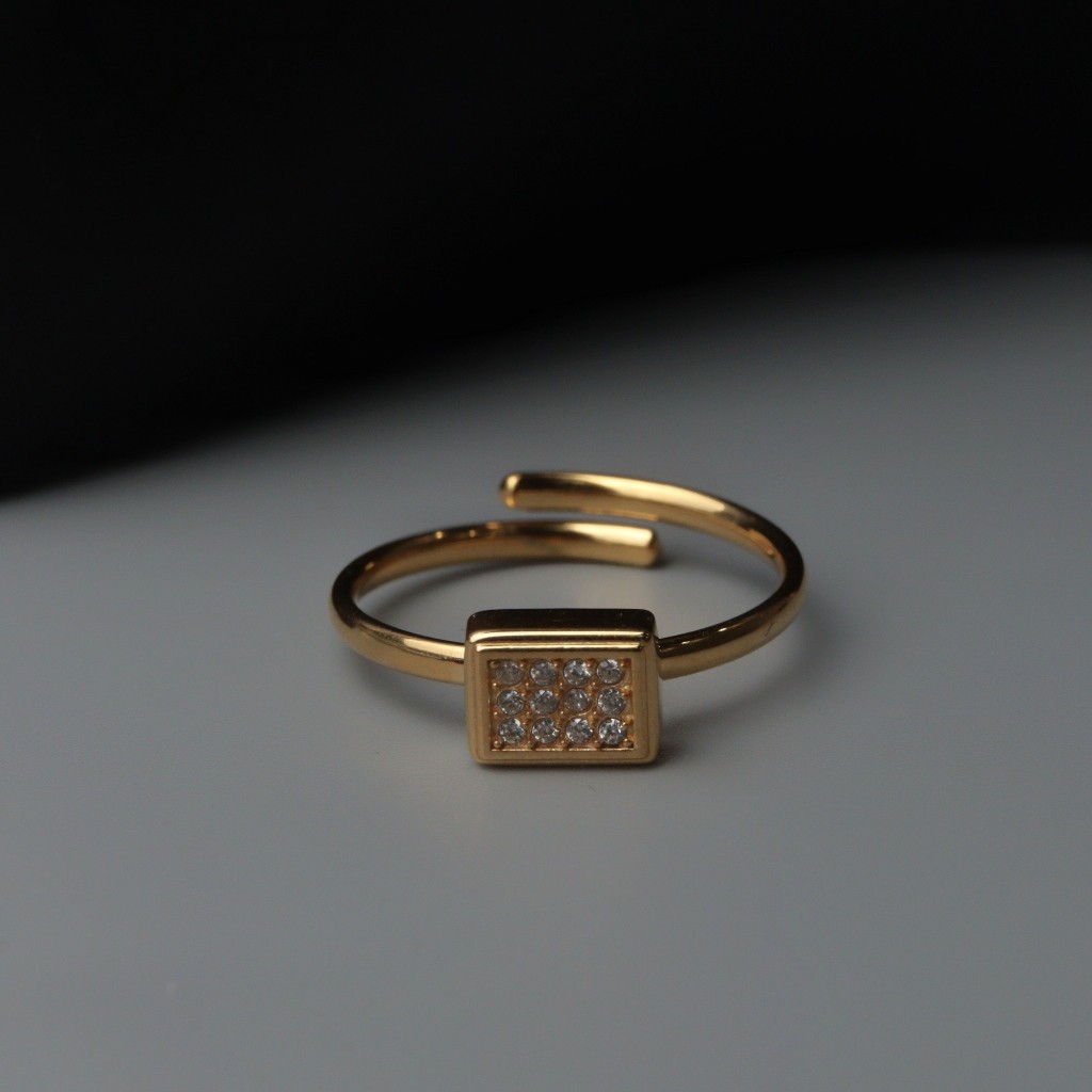 HB Jewelry SORREL Rectangle Designs with Embedded Adjustable Ring Fashion Accessories JZ00205 ...