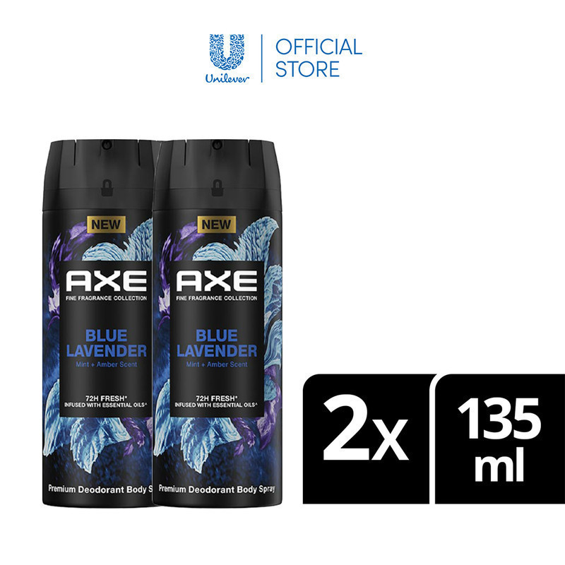 [BUNDLE OF 2] AXE Body Spray Blue Lavender 135ml | Shopee Philippines