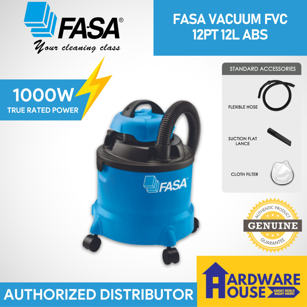 ORIGINAL FASA FVC 12PT Vacuum Cleaner 12L ABS Wet & Dry Vacuum Cleaner 1000W | Shopee Philippines