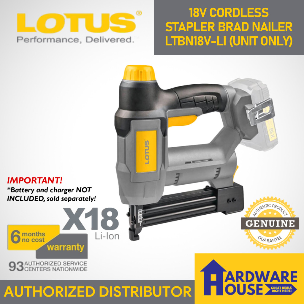 ORIGINAL LOTUS 18V Cordless Stapler Brad Nailer 2 IN 1 Power Tool NO ...