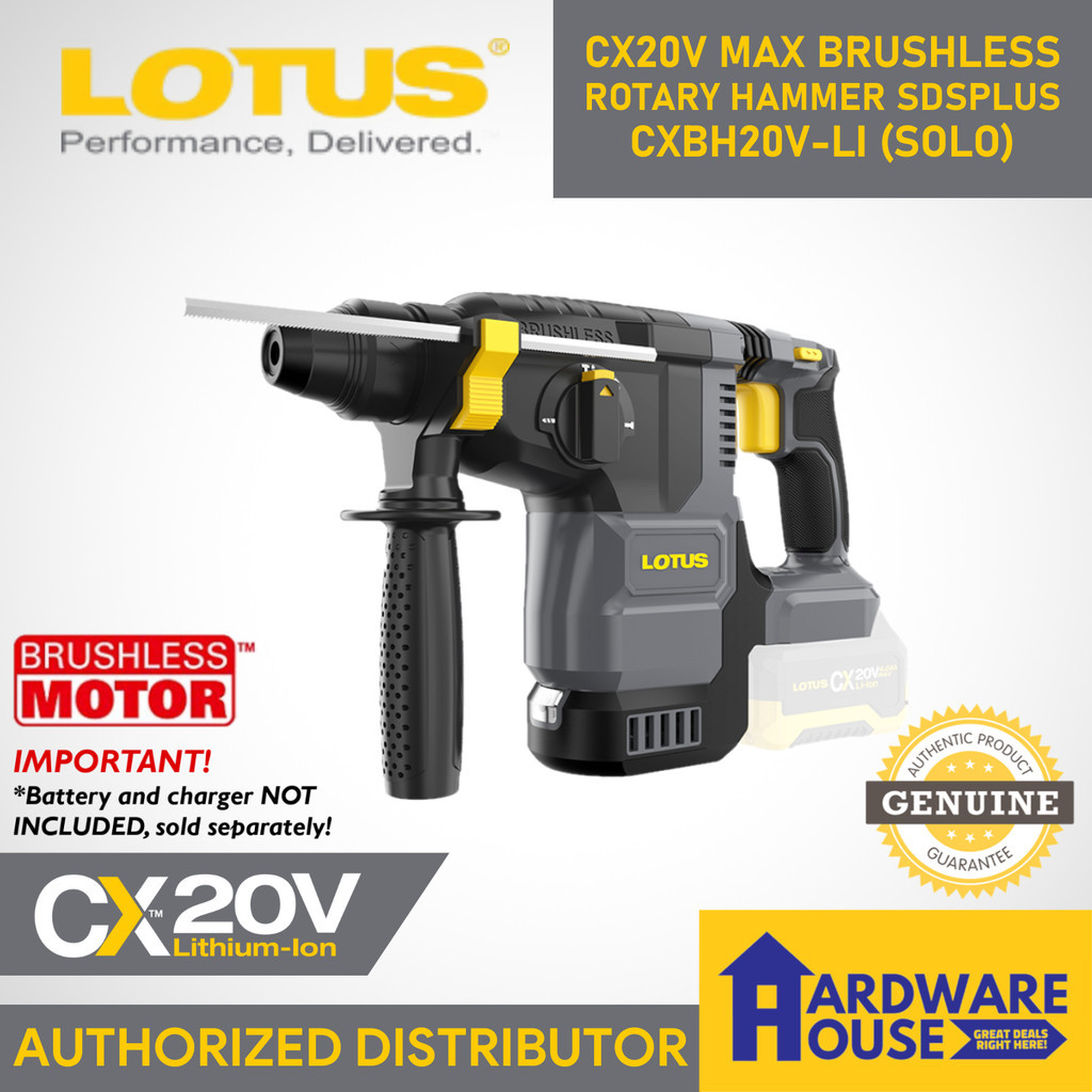 ORIGINAL LOTUS 20V Brushless Rotary Hammer Drill SDS Plus CX20 Cordless ...