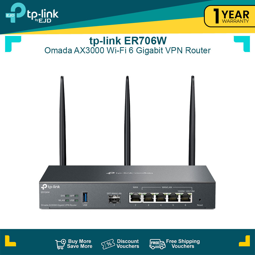 TP-Link ER706W Omada AX3000 Wi-Fi 6 Gigabit VPN Router | TP-Link by EJD ...
