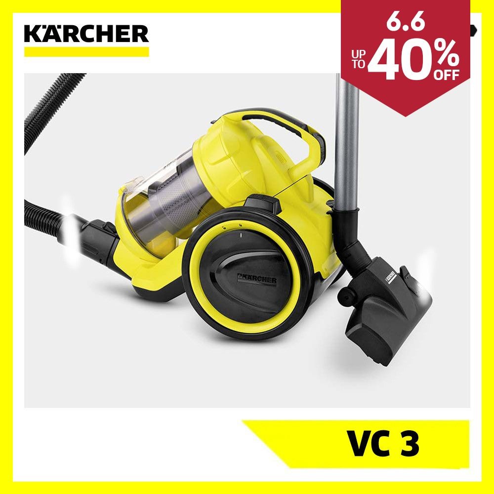 Karcher Bagless Dry Vacuum Cleaner VC 3 ERP Indoor Cleaning Strong ...
