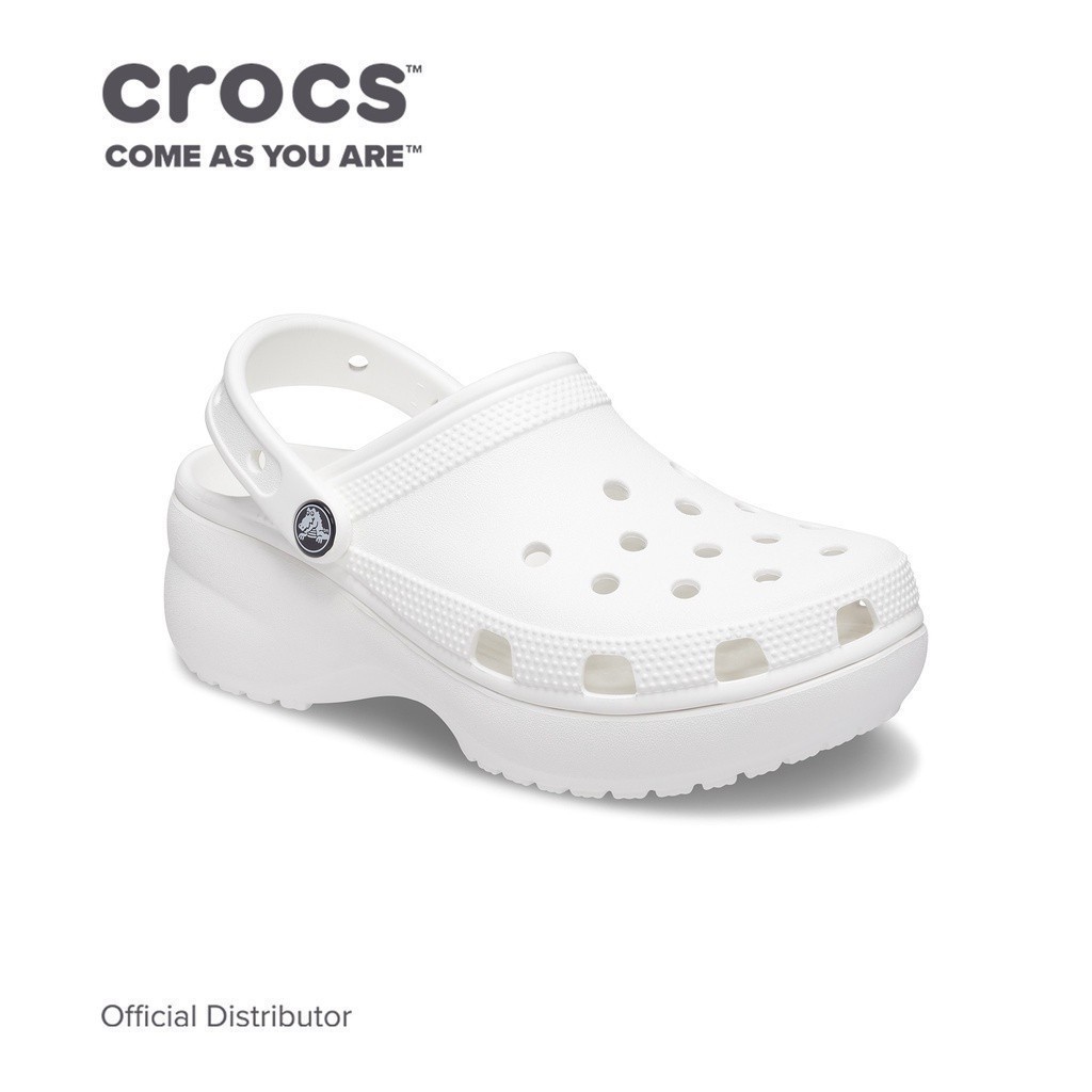 Crocs Women's Classic Platform Clog in White | Shopee Philippines