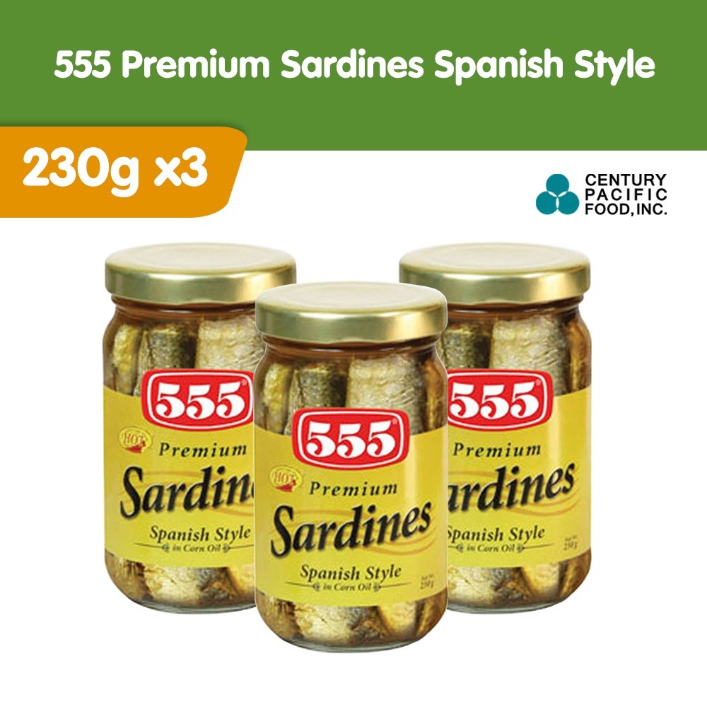 555 Premium Sardines Spanish Style 230g (Pack of 3) | Shopee Philippines