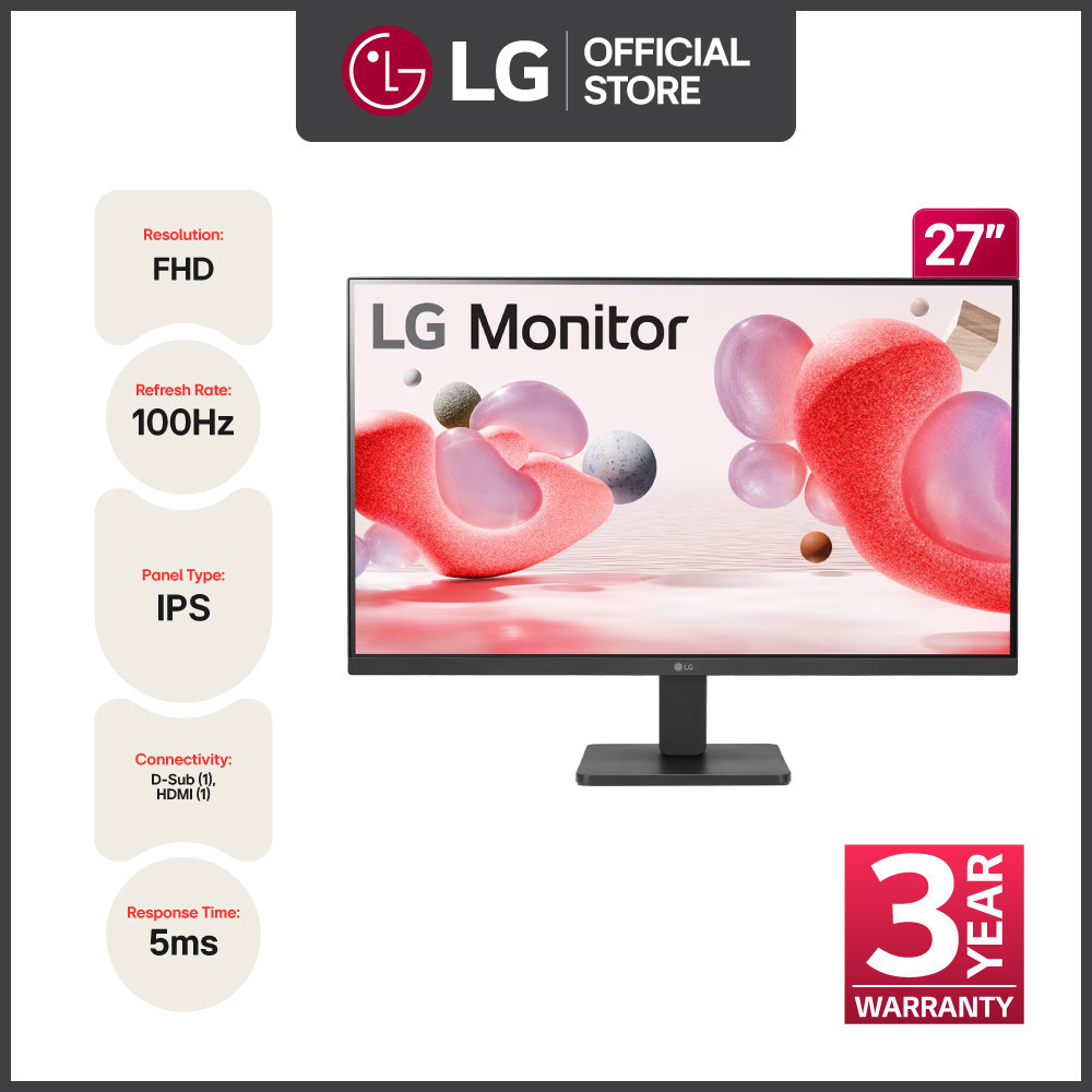 LG Monitor 27 Inch AMD FreeSync Premium 27MR400-B | Shopee Philippines
