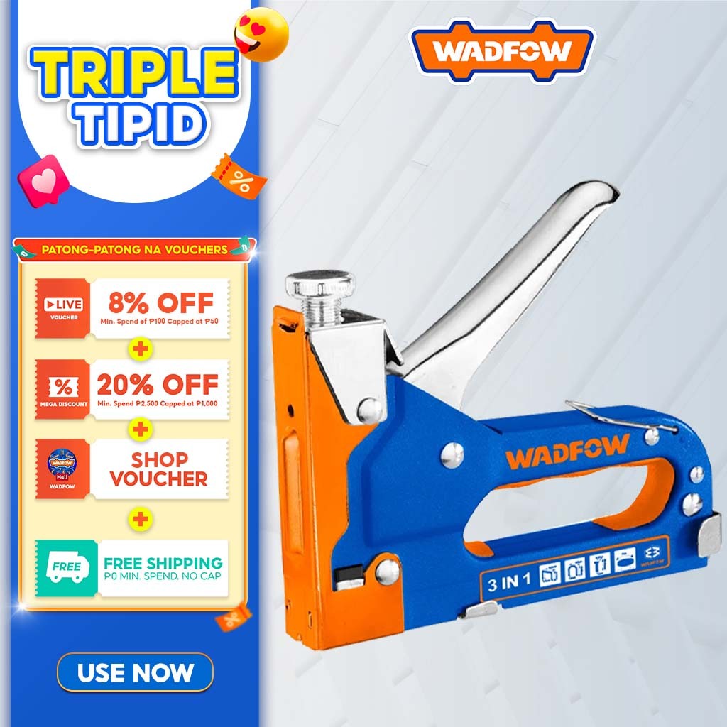 Wadfow 3-In-1 Staple Gun Tacker Tucker (No Wire Included) | Shopee ...