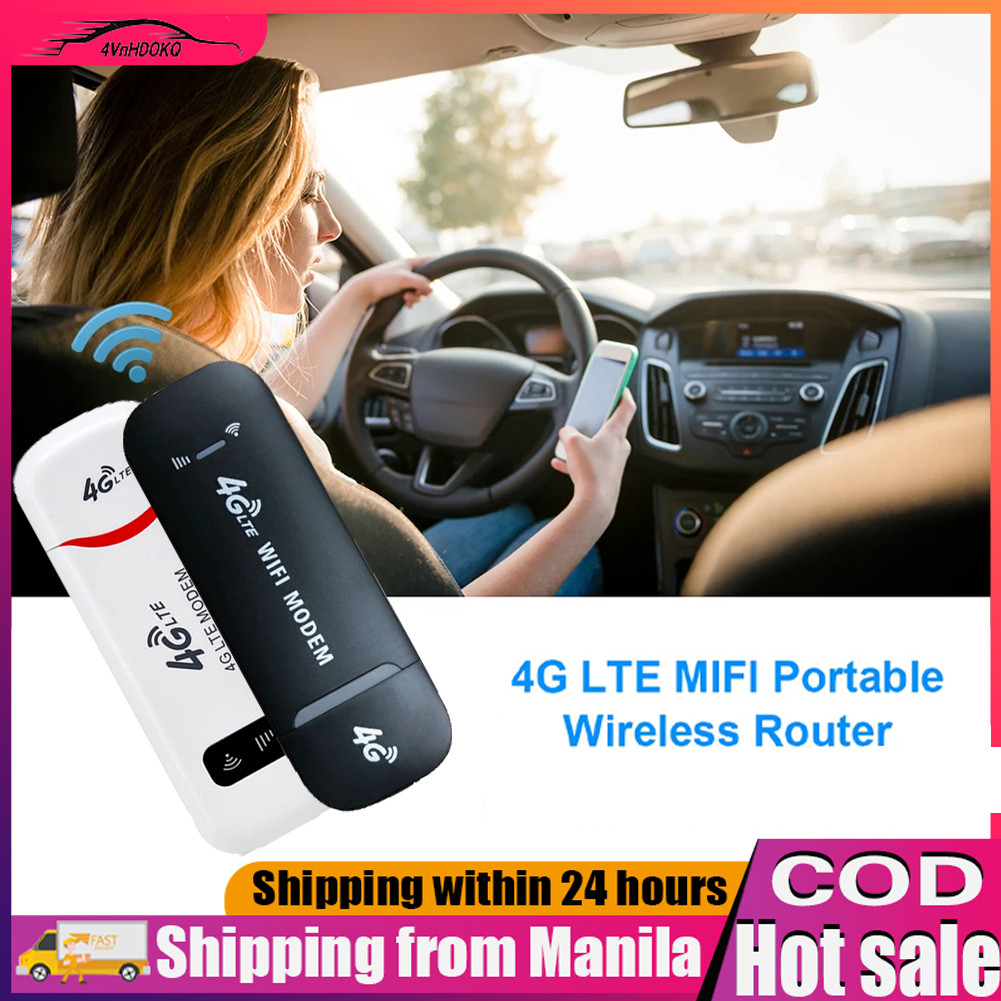 Car Portable Wifi Network Card Portable Wireless LTE Wi-Fi Router 4G LTE USB 150Mbps USB Modem ...