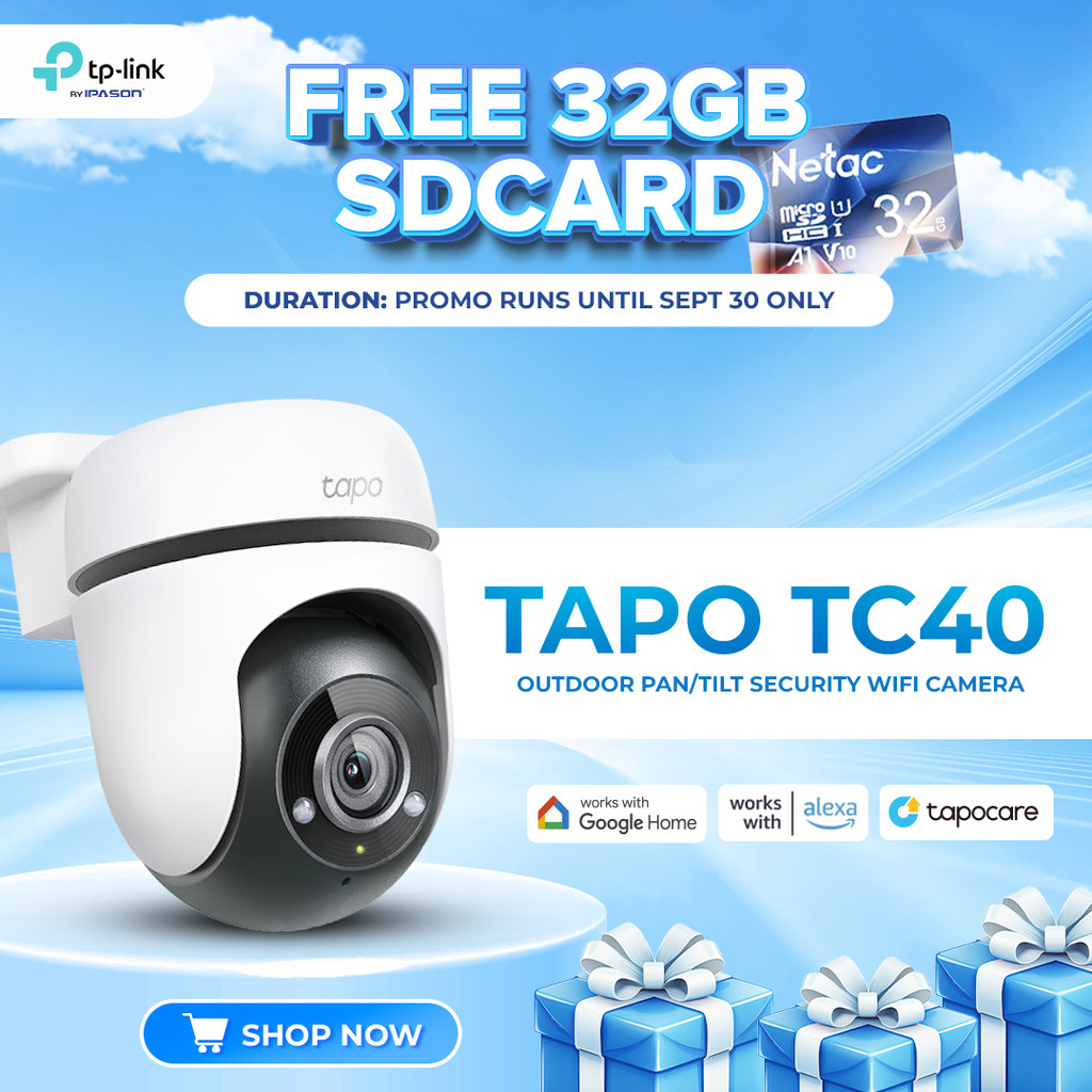 TP-Link Tapo TC40 1080P 2MP 360° Pan/Tilt Home Security IP65 Outdoor Wi ...