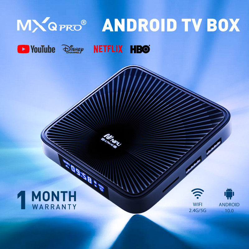 mxq pro 4k android tv box 5g latest version NPU 2G RAM+16G ROM smart tv ...