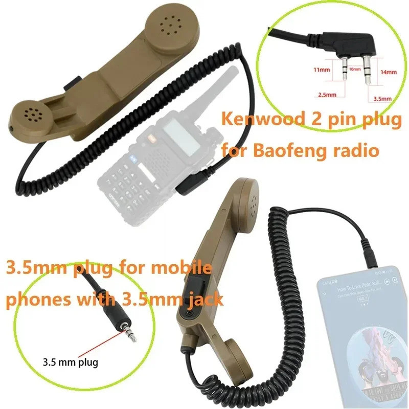 Mobile Phone Plug & H250 Kenwood Walkie-talkie 2 Pin Shoulder ...