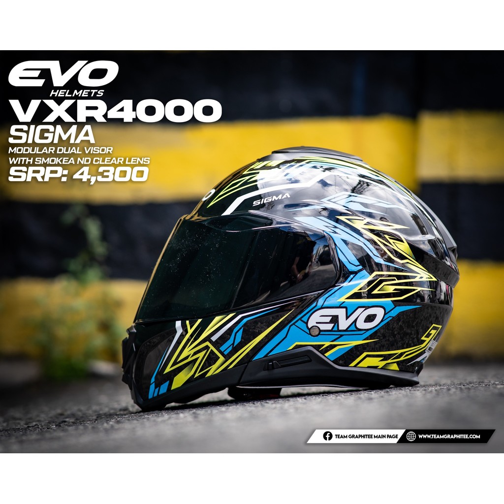 EVO VXR-4000 SIGMA MODULAR BLUE FLOU WITH FREE CLEAR LENS | Shopee ...