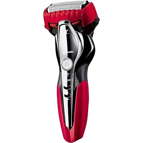 Panasonic Lamb dash Men s shaver 3 blades Bath shaving is possible Red ...