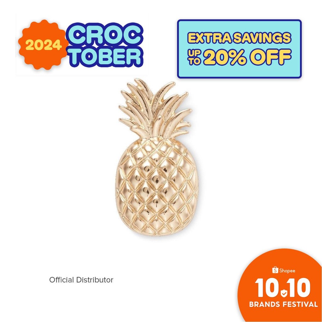 Crocs Gold Pineapple Jibbitz | Shopee Philippines