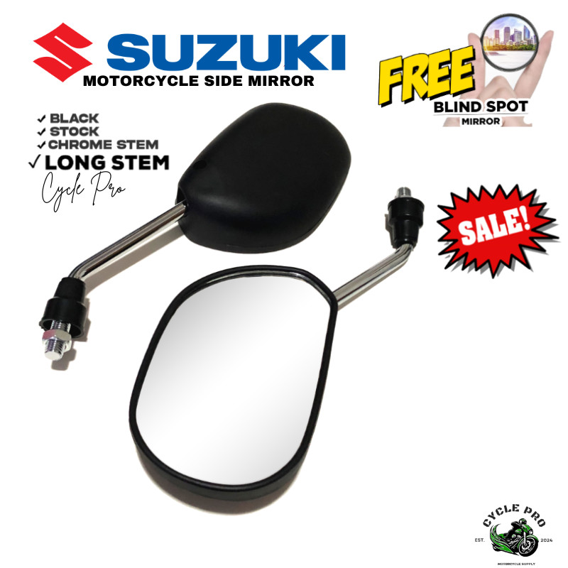Suzuki Raider R150 Fi Motorcycle Stock TypeSide Mirror Big Chrome Stem ...